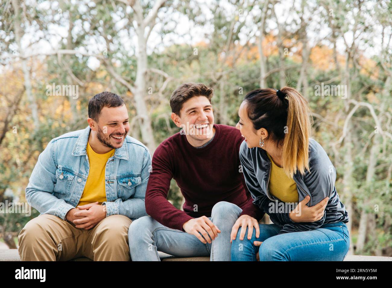 Telling story to friends hi-res stock photography and images - Alamy