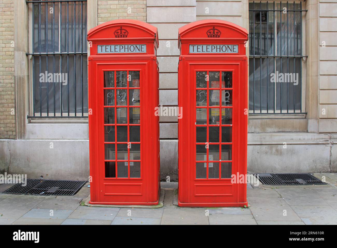 The row of old british phones Stock Photo - Alamy
