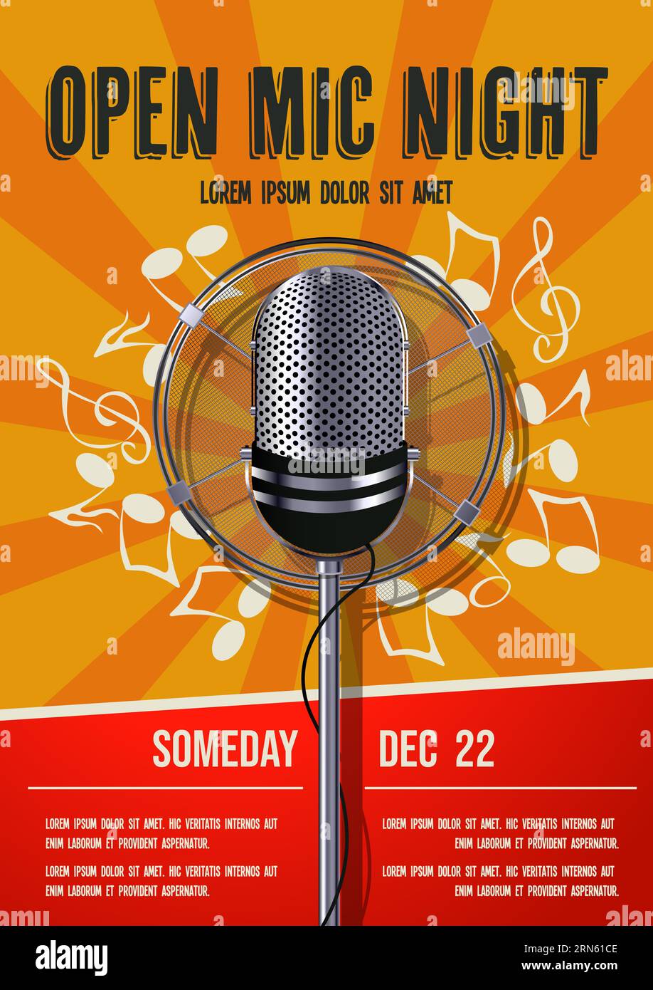 Karaoke poster template hi-res stock photography and images - Alamy