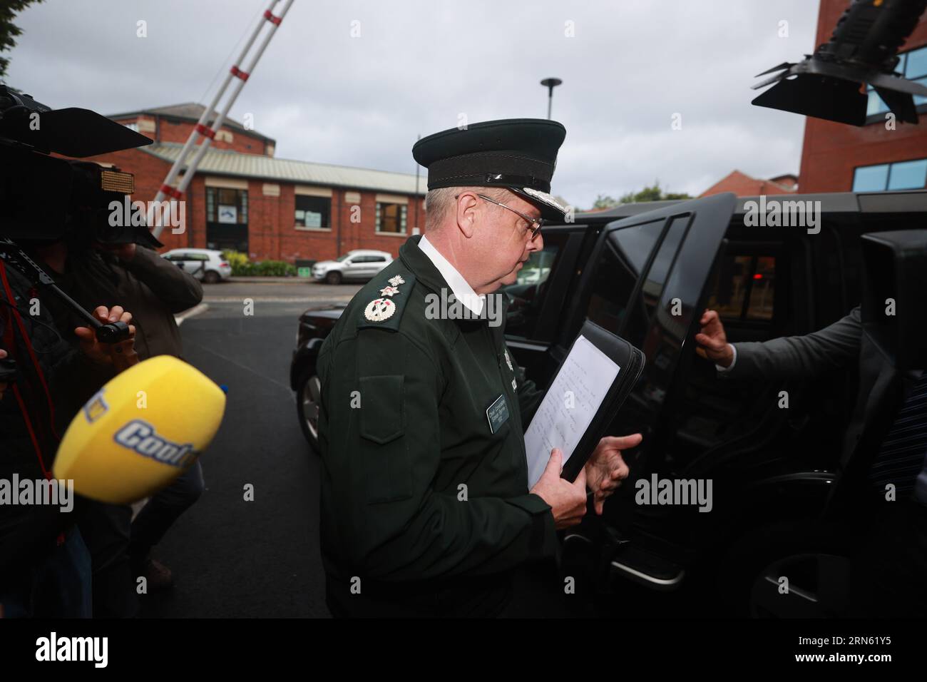 Police Service of Northern Ireland Chief Constable Simon Byrne leaves ...