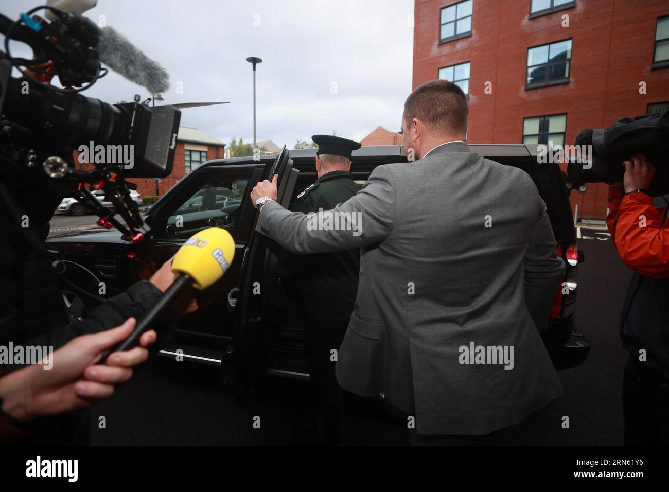 Police Service of Northern Ireland Chief Constable Simon Byrne leaves ...