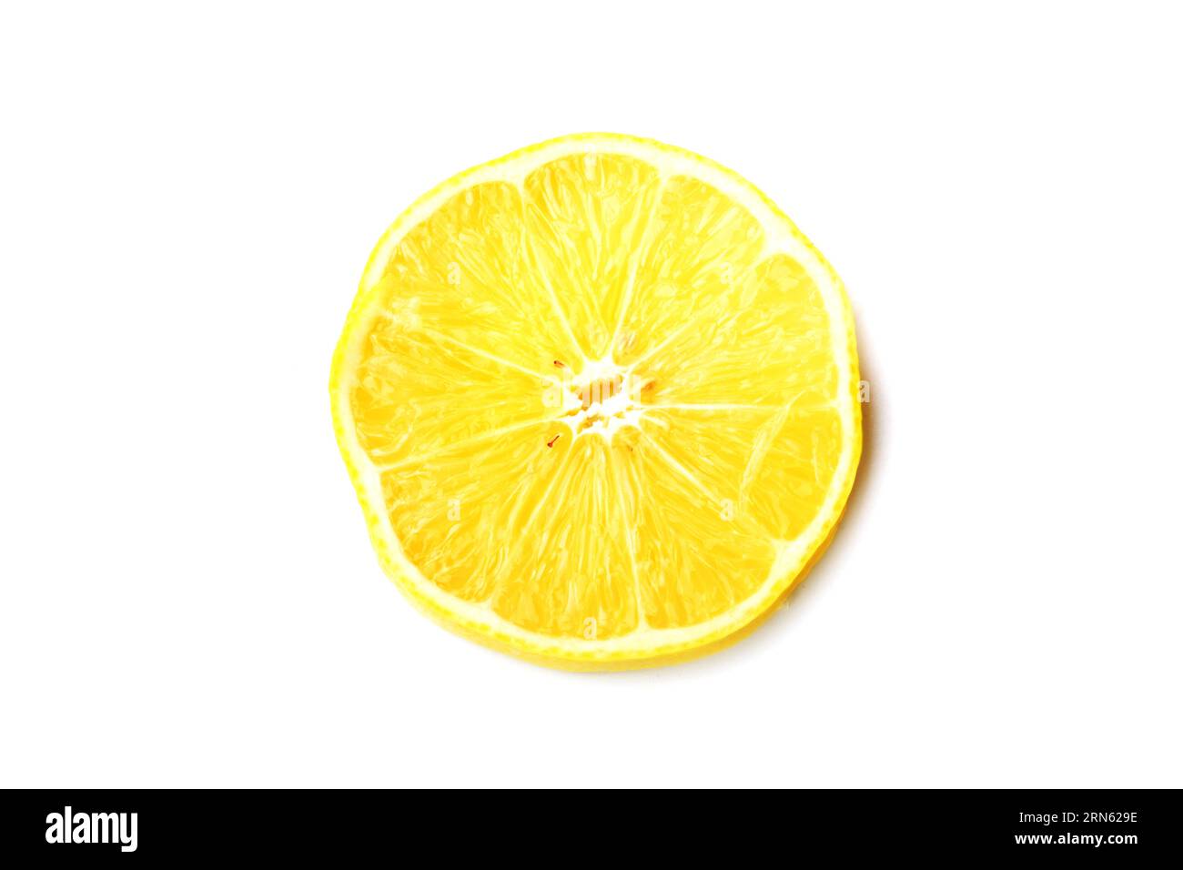 The cutted lemon isolated on white background Stock Photo - Alamy