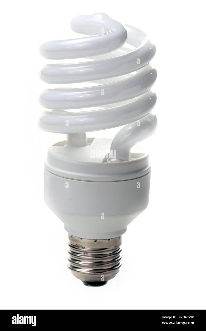 Fluorescent lamp bulb on isolated background Stock Photo - Alamy