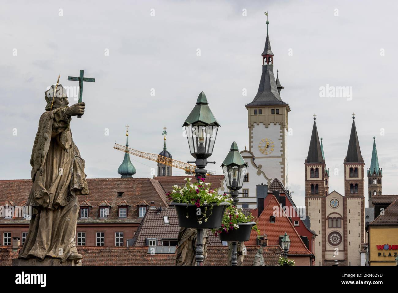 Old Main Bridge, built 1476-1703, with statues of saints, in the ...