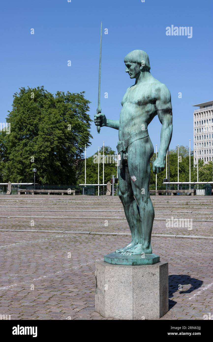 Sculpture The Sword Bearer or The Sword Man, by Adolf Bruett, on ...