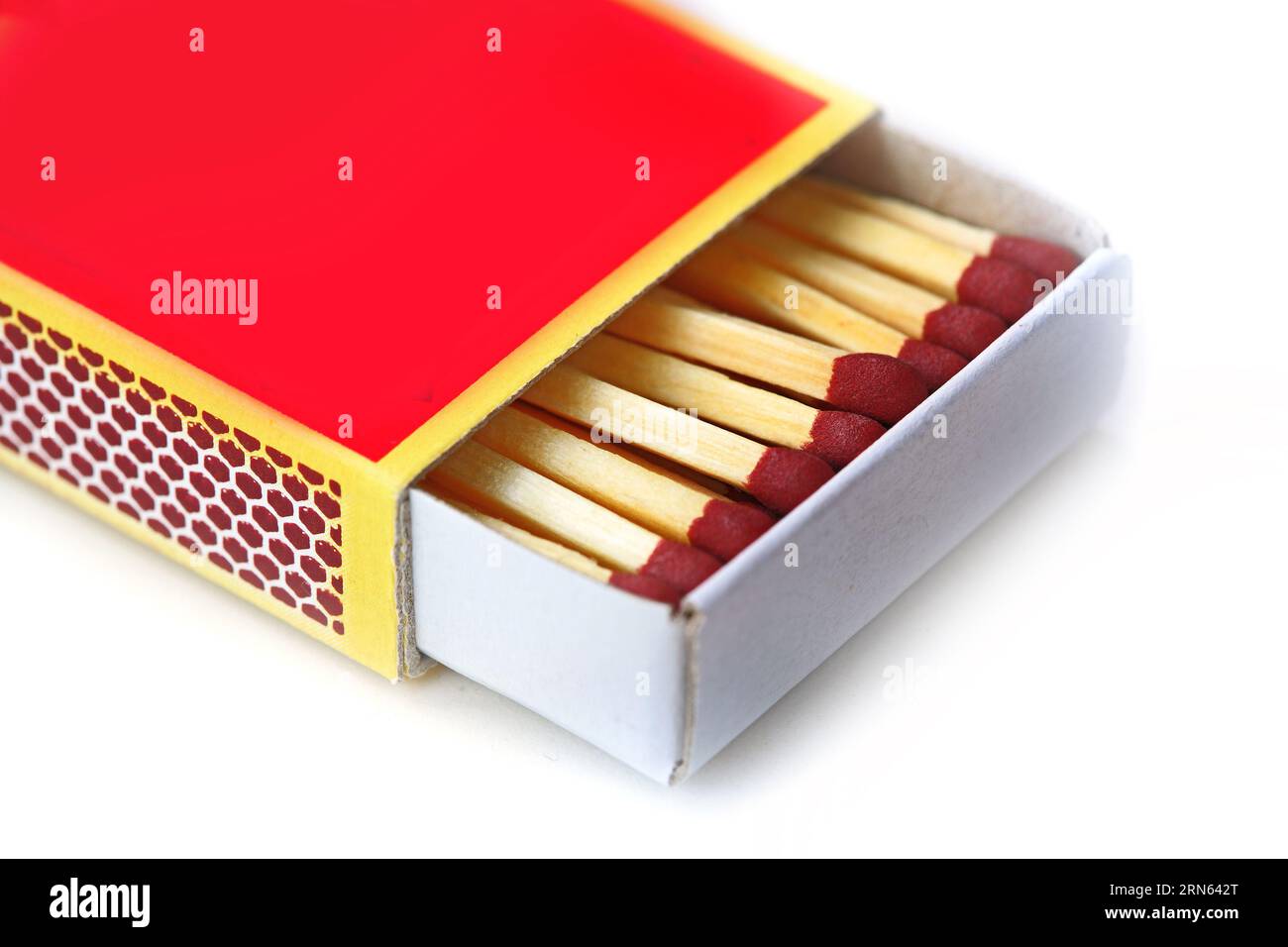 The match box and matches isolated on white background Stock Photo - Alamy