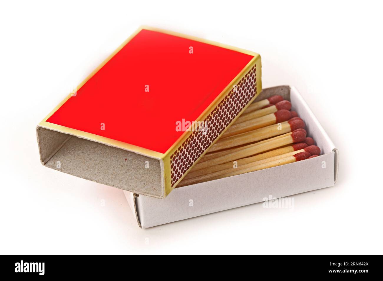 The match box and matches isolated on white background Stock Photo - Alamy