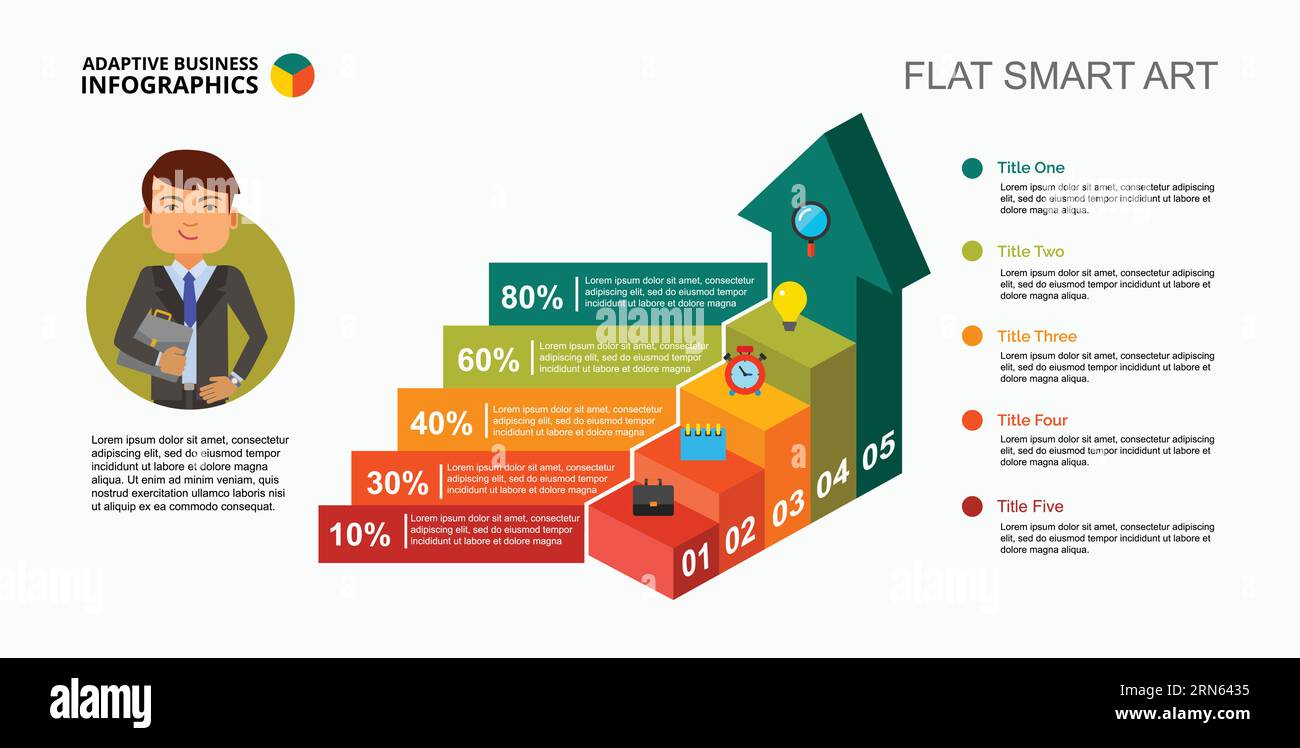 Five Steps Growth Slide Template Stock Vector Image & Art - Alamy