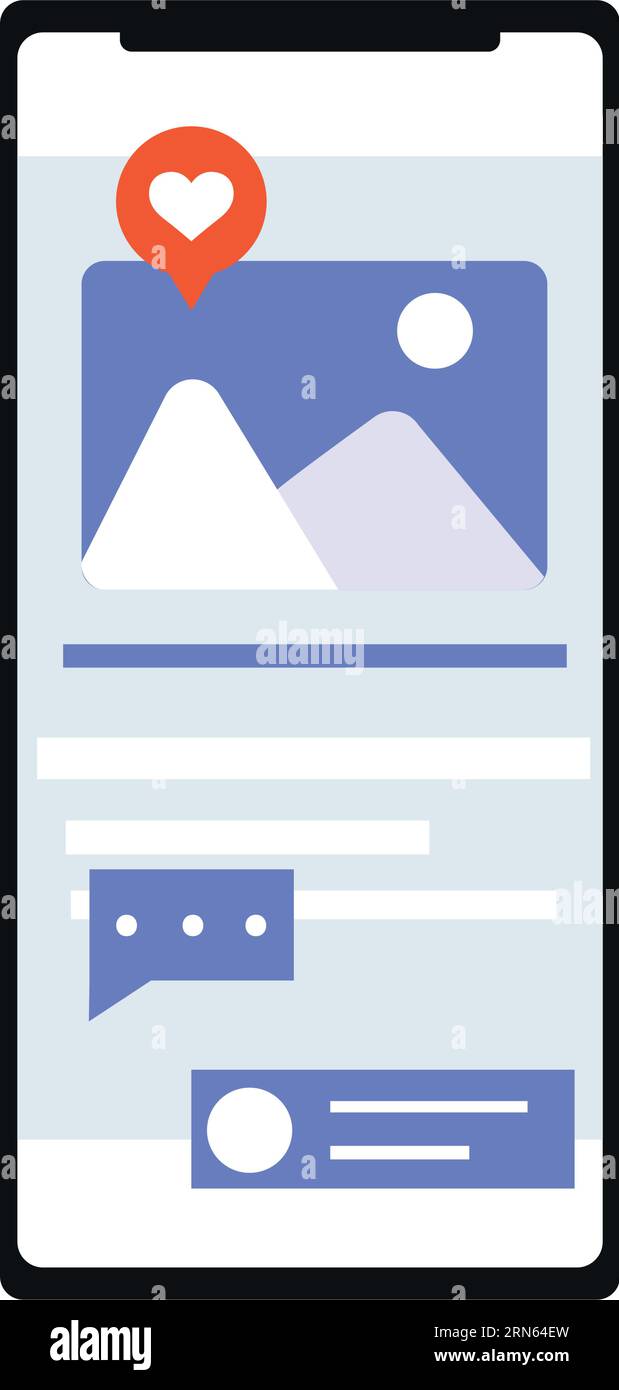 Isolated smartphone Publication in an app Concept mobile app Vector ...