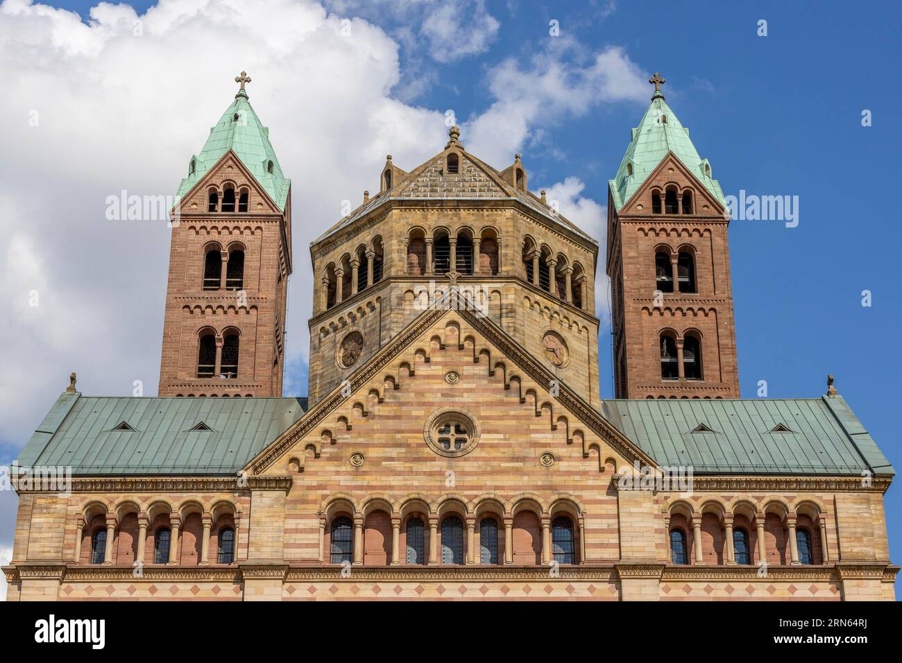 Upper part with roof and towers The Kaiserdom zu Speyer also called ...