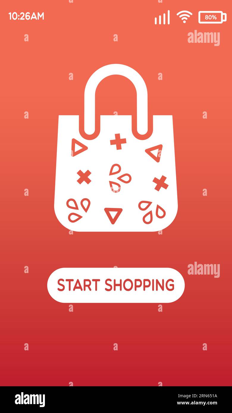 Shopping app background Concept mobile app Vector Stock Vector Image ...