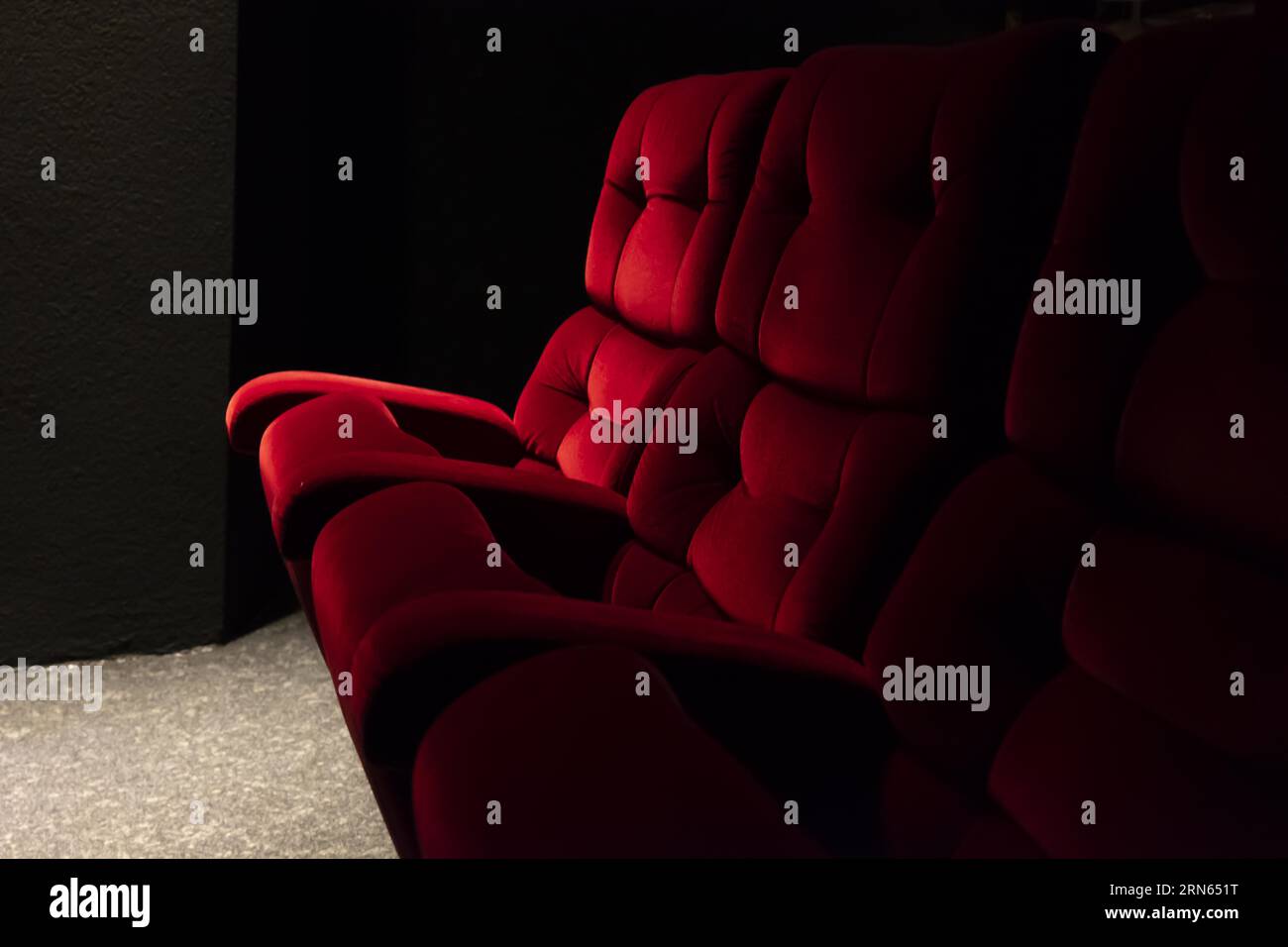 Red Cinema Chair Stock Photo - Alamy
