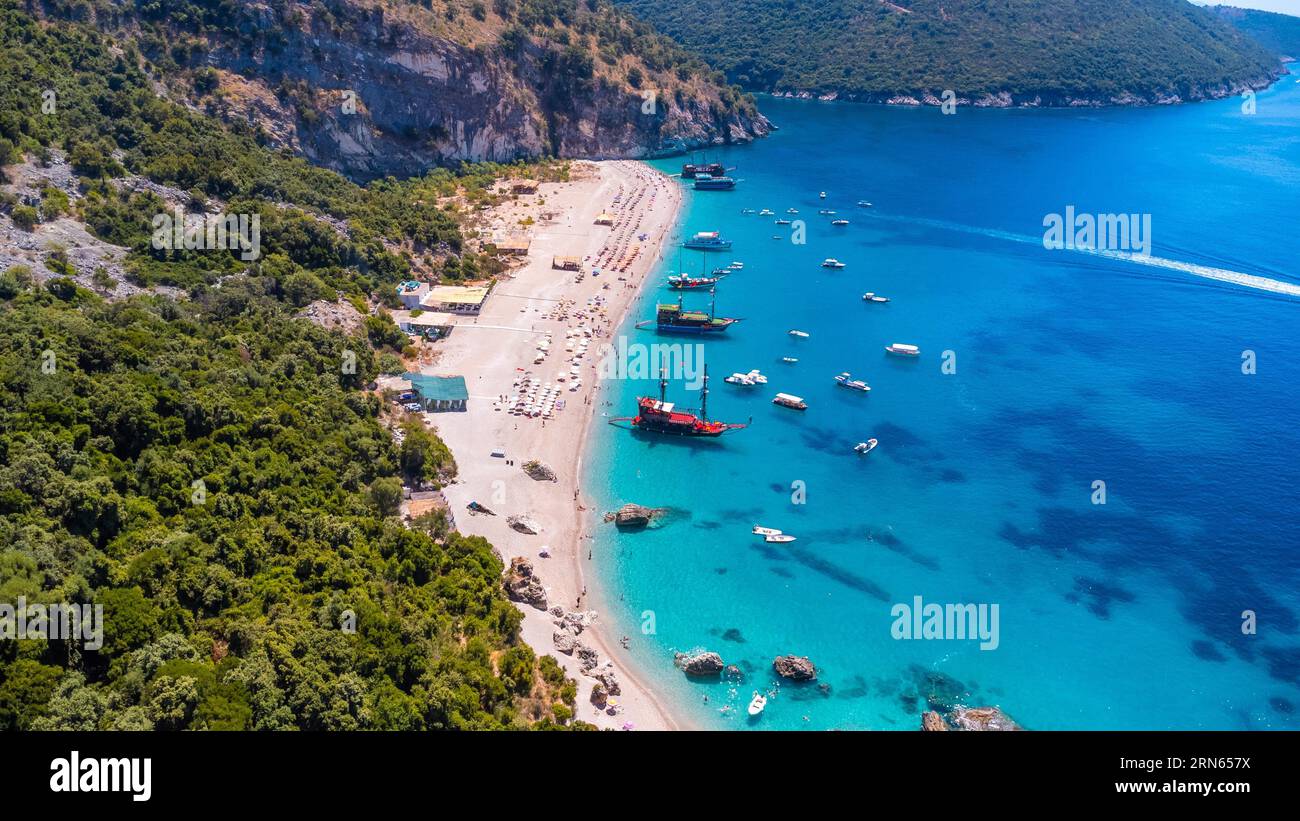 Aerial shot city on beach hi-res stock photography and images - Alamy