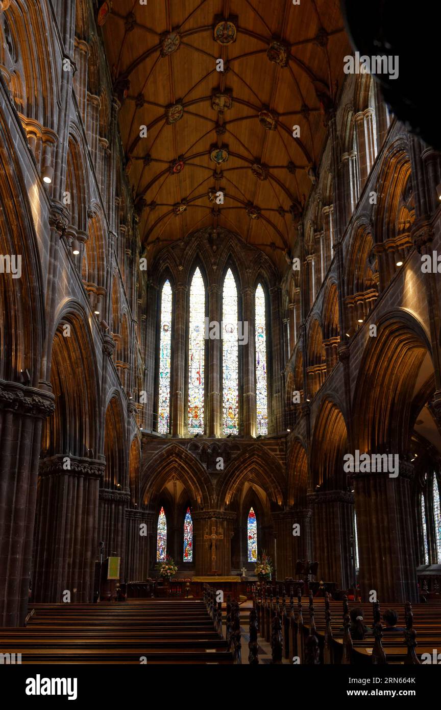 Interior View, Window, Cathedral, Dennistoun, Glasgow, Scotland, Great ...