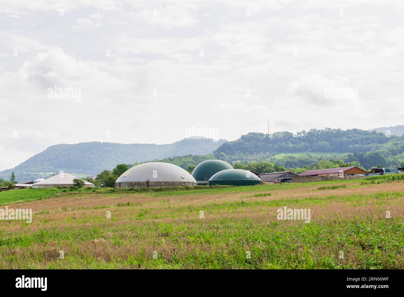 Biogas plant in a field, Baden-Wuerttemberg, Germany Stock Photo - Alamy