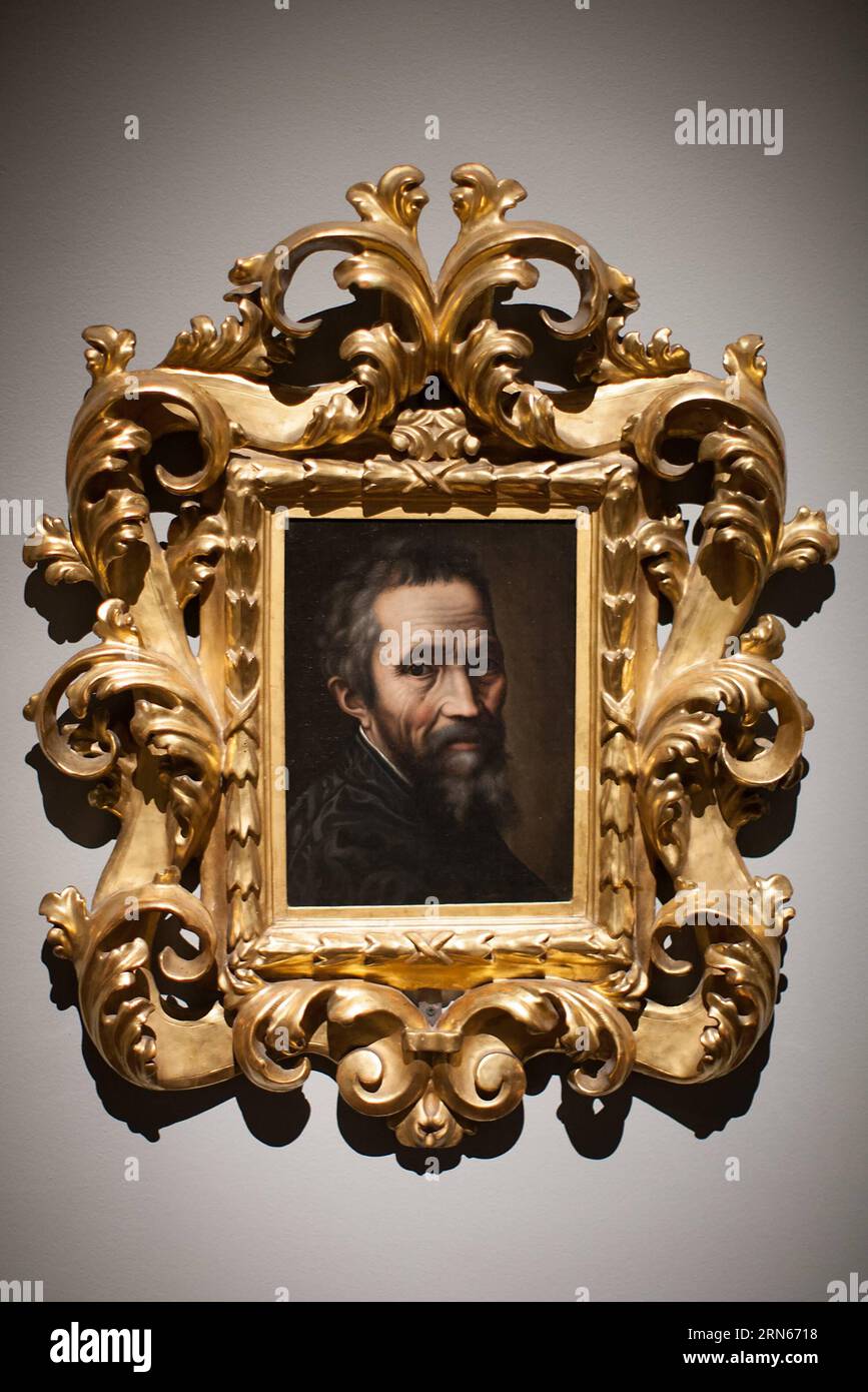 Michael angelo self portrait hi-res stock photography and images - Alamy