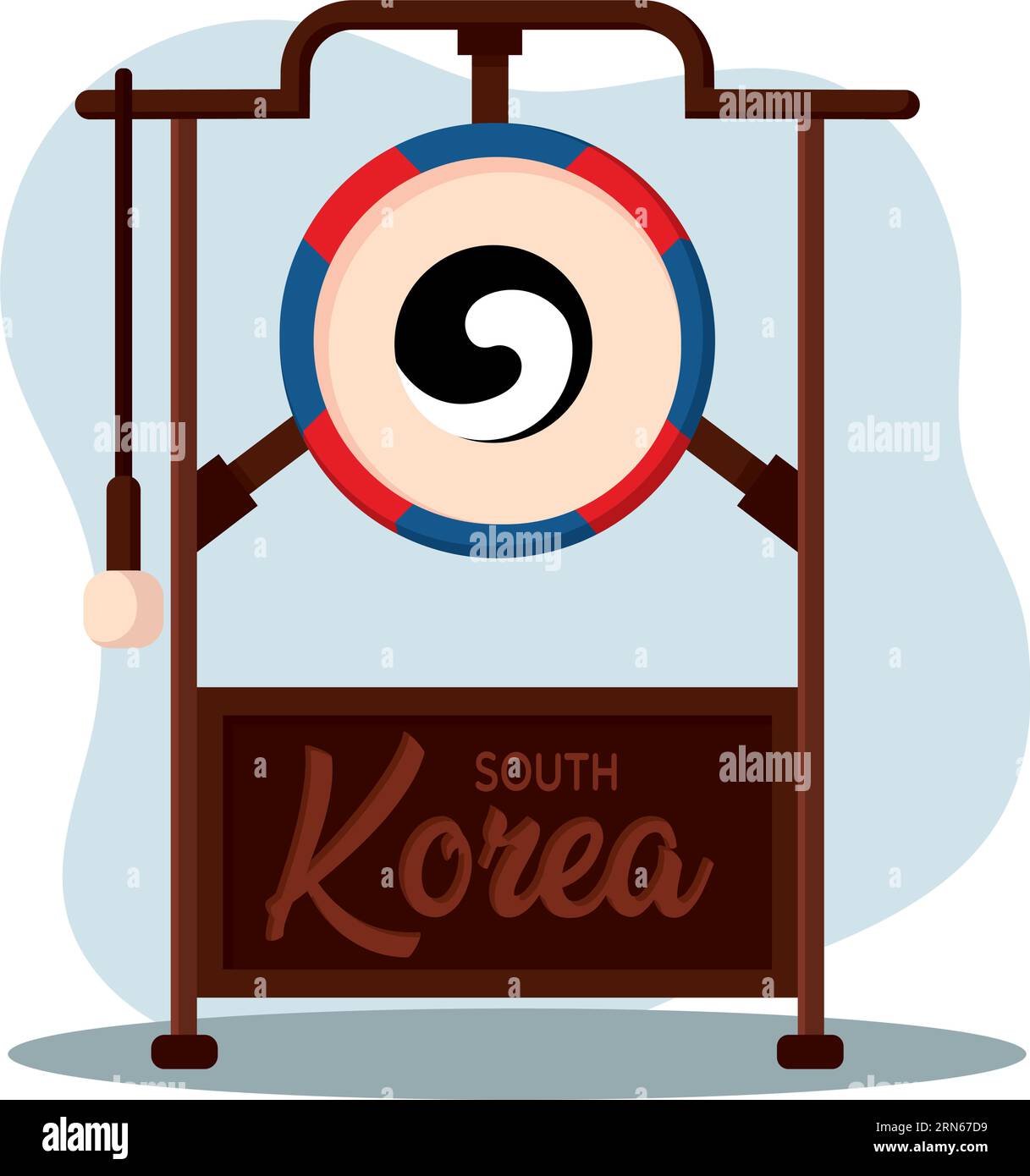 Isolated yonggo korean musical instrument Vector Stock Vector Image ...