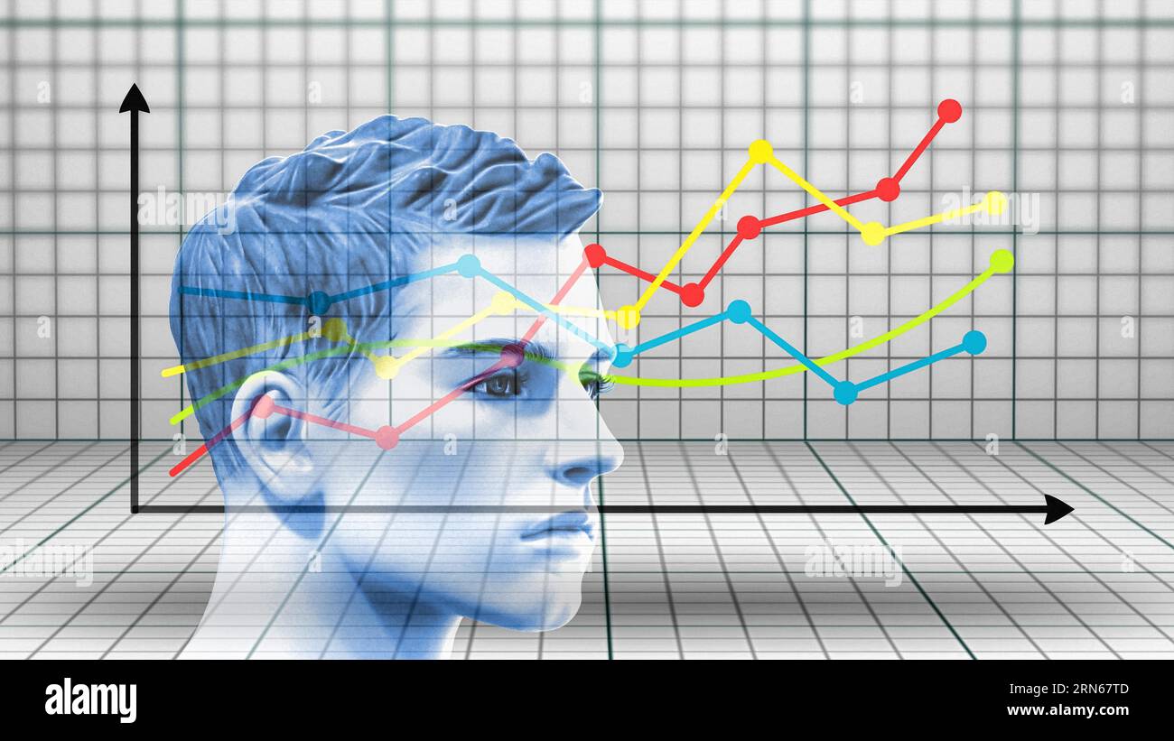 Symbolic image, future, young generation, outlook, stock exchange ...