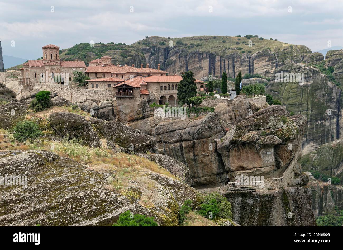 The Meteora Monastery Agia Triada Holy Trinity. The Greek Orthodox ...