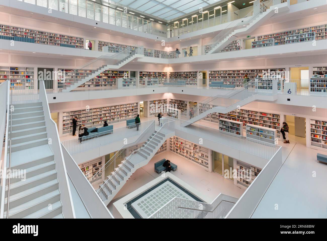 New City Library at Mailaender Platz, Stuttgart, Baden-Wuerttemberg ...
