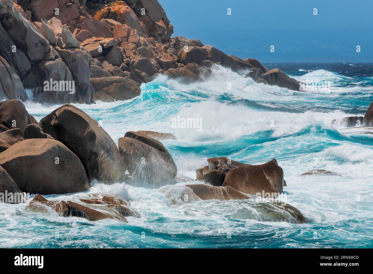 Rocky coast in Valle della Luna, Capo Testa, Gallura, Sardinia, Italy ...