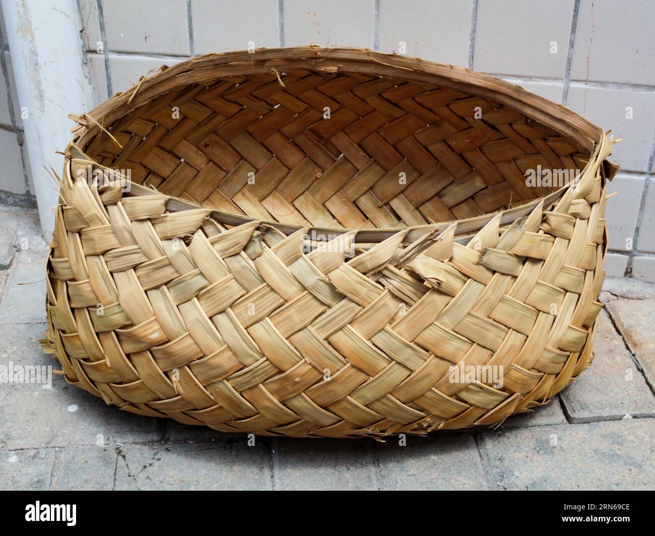 Cofo, straw basket made with babassu leaves, a utilitarian artisanal ...