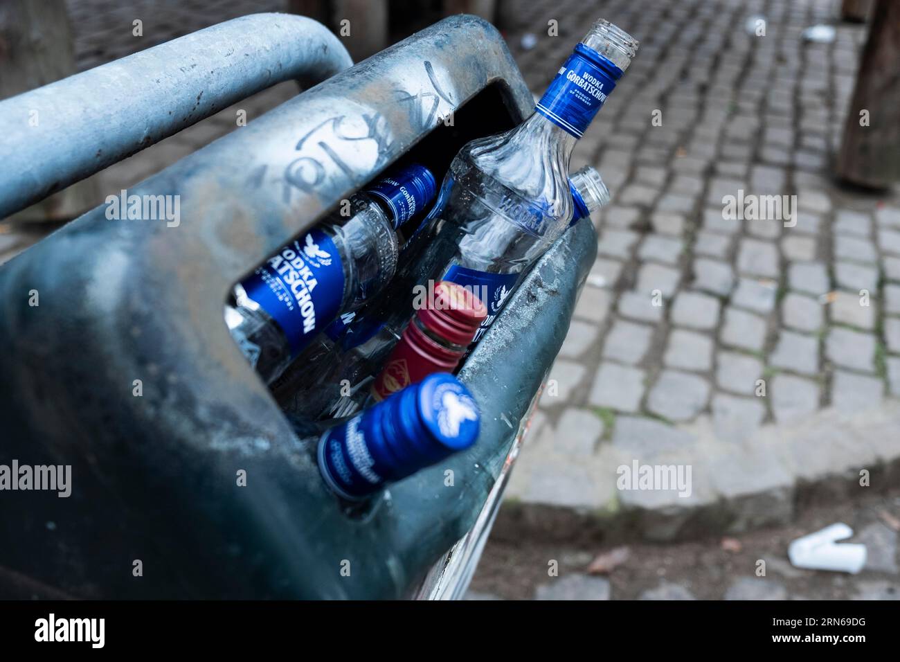 Alcohol bottles bin hi-res stock photography and images - Alamy