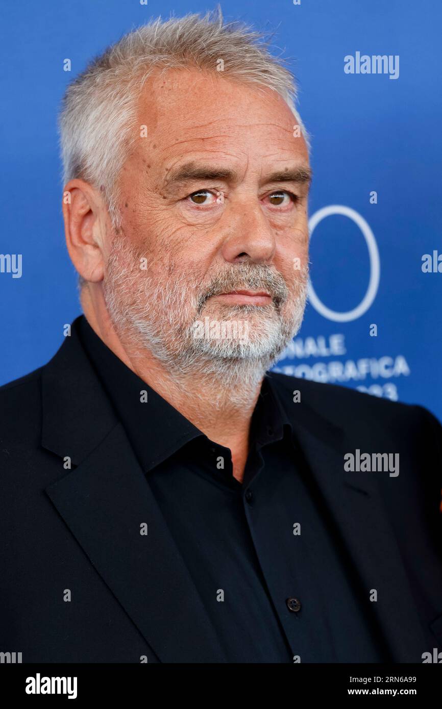 Venice, Italy, on 31 August 2023. Luc Besson poses at the photocall of ...