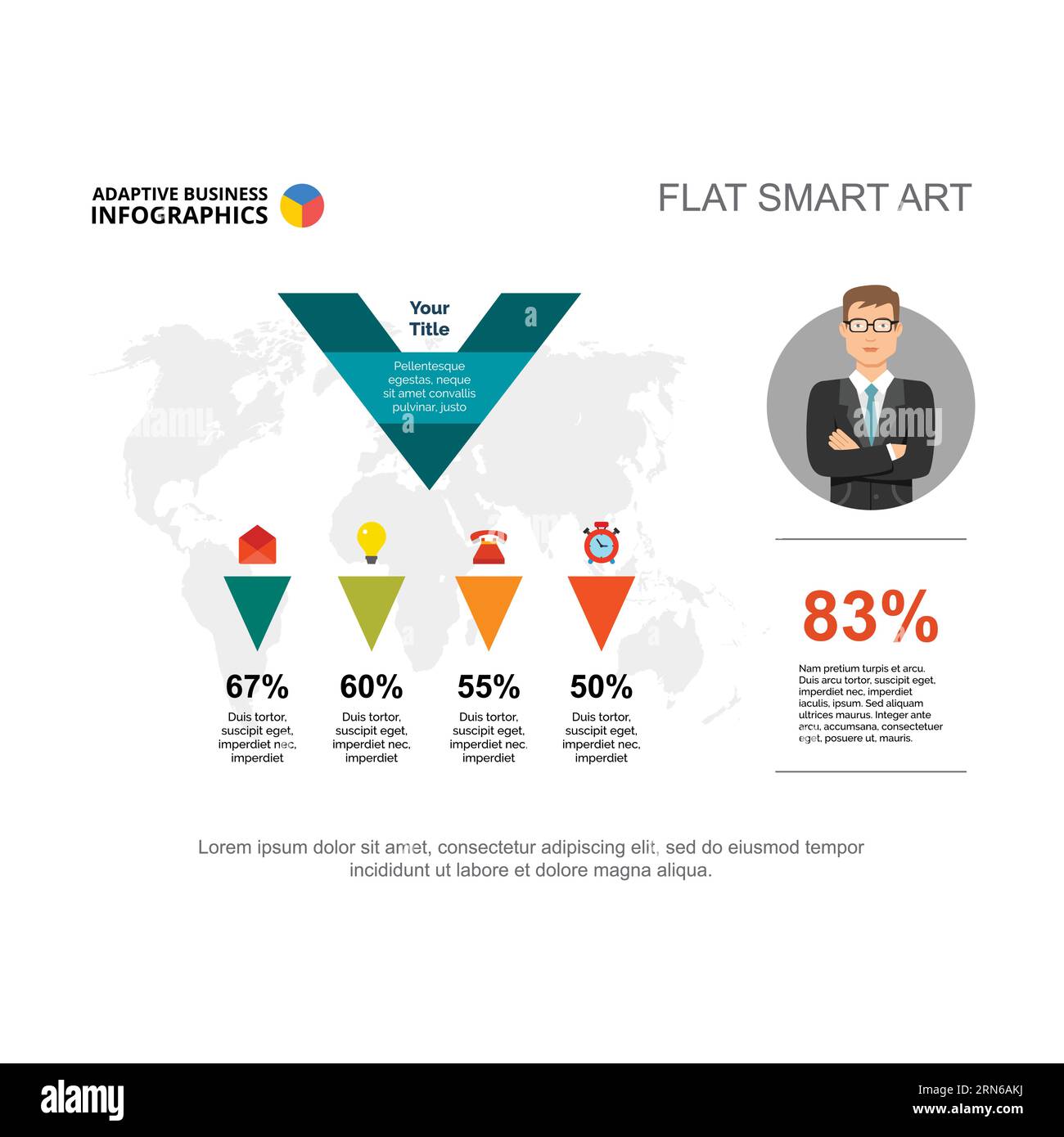 World map with statistics infographic vector illustration Stock Vector ...