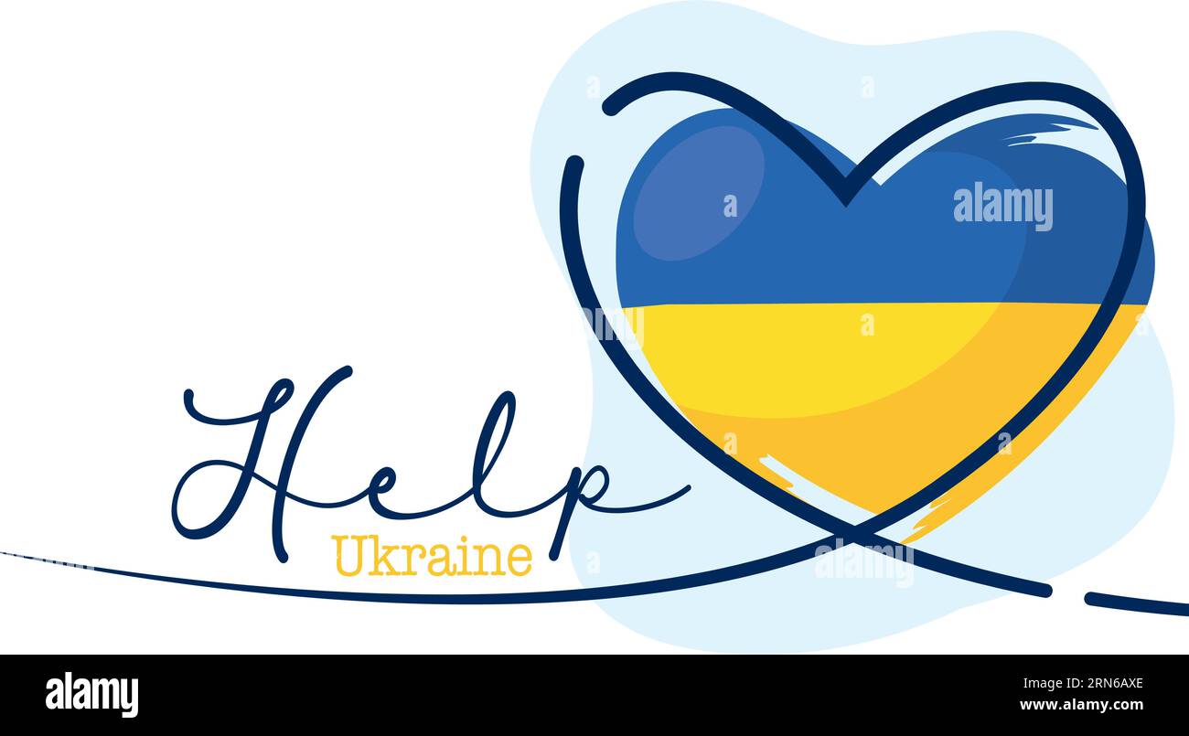 Colored help ukraine concept poster Vector Stock Vector Image & Art - Alamy