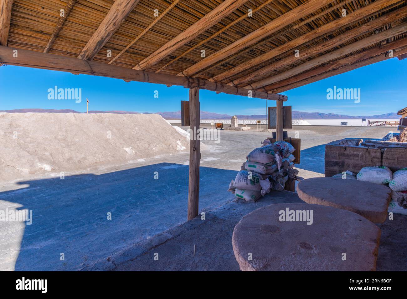 800 sq km salt desert Salinas Grandes, salt pan, salt mining ...