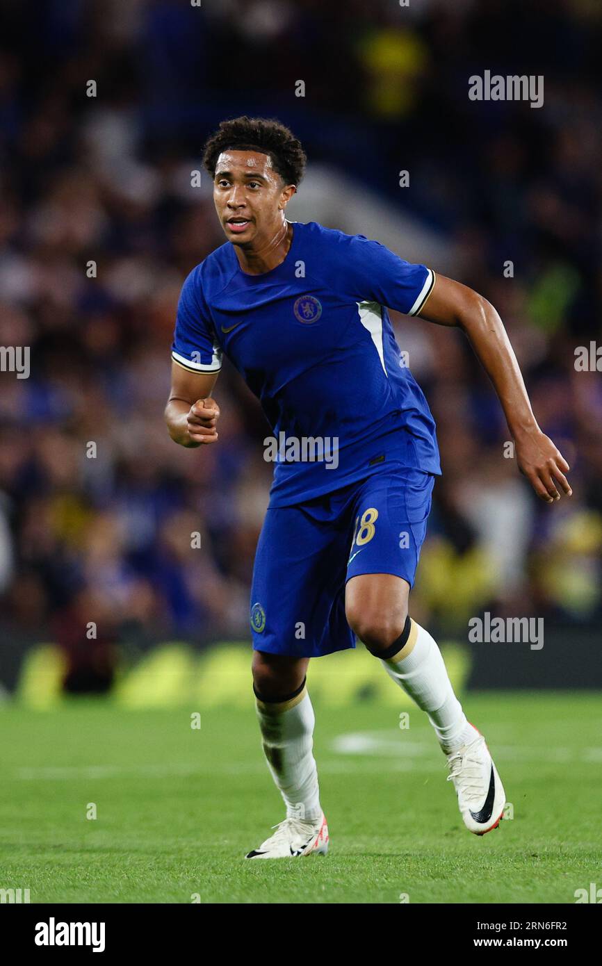 LONDON, UK - 30th Aug 2023: Bashir Humphreys of Chelsea during the EFL ...