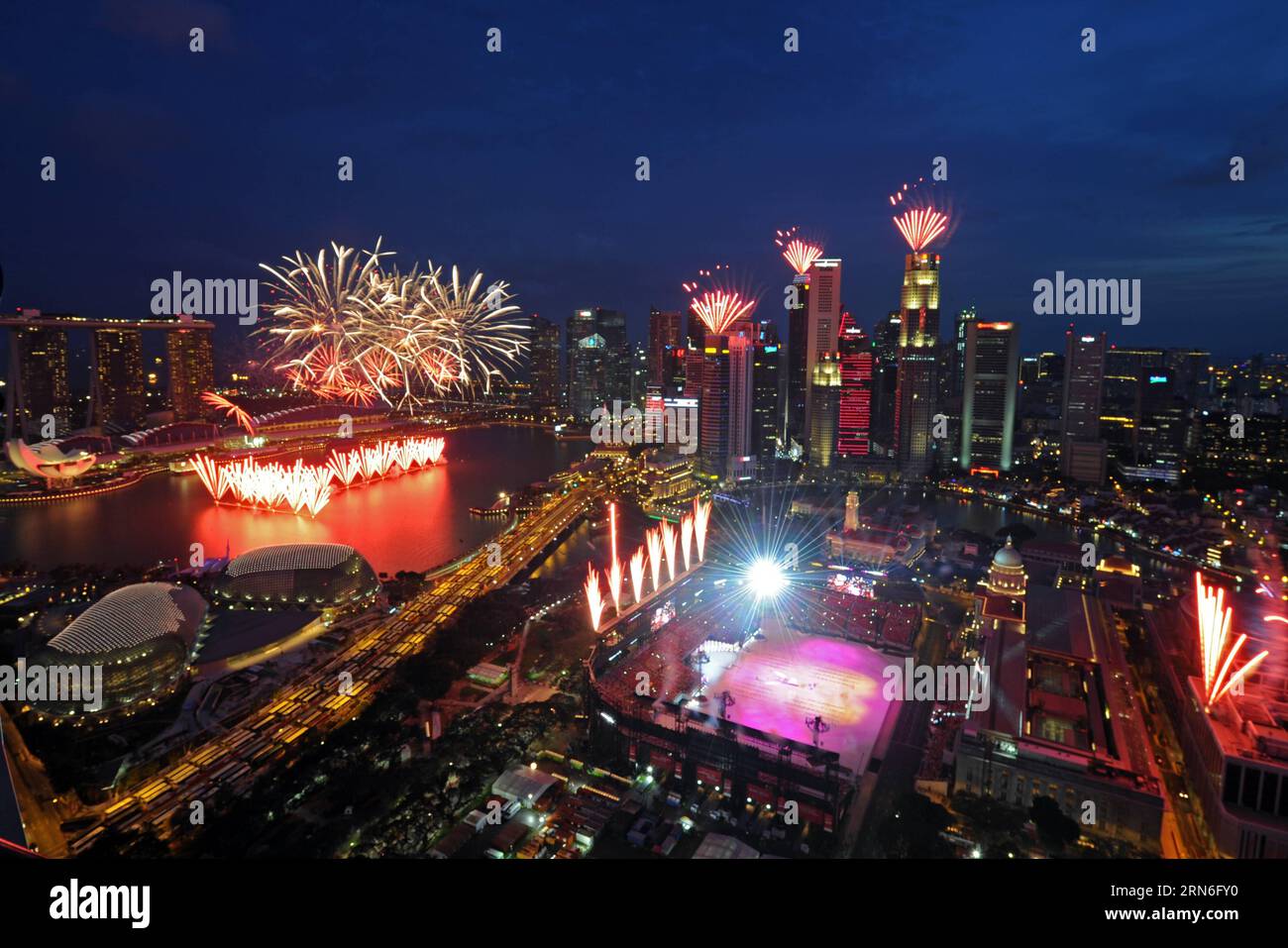 Singapore national day parade fireworks hi-res stock photography and ...