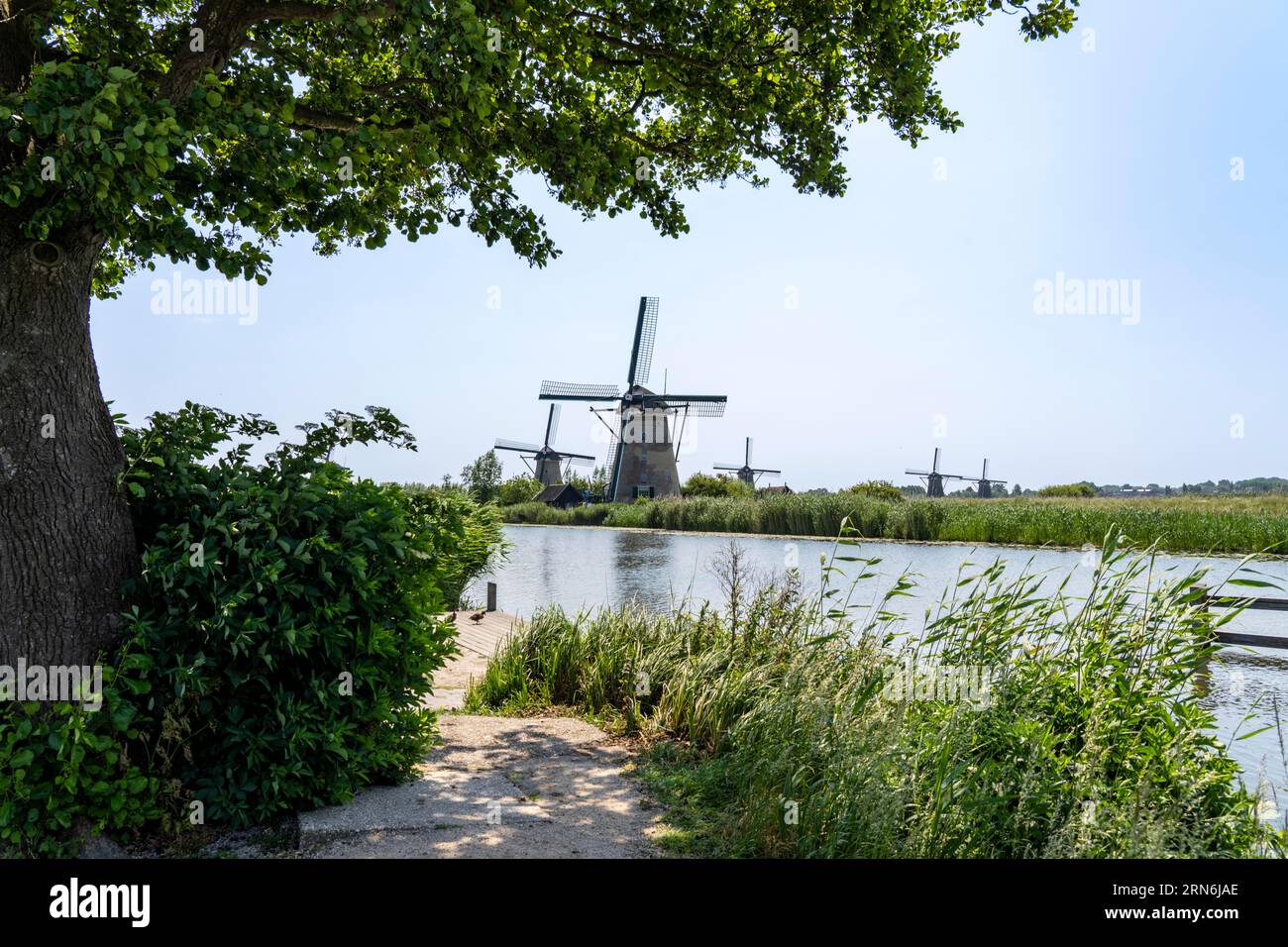 Kinderdijk, 18 windmills that pumped water from the polders in order to use the land, one of the ...