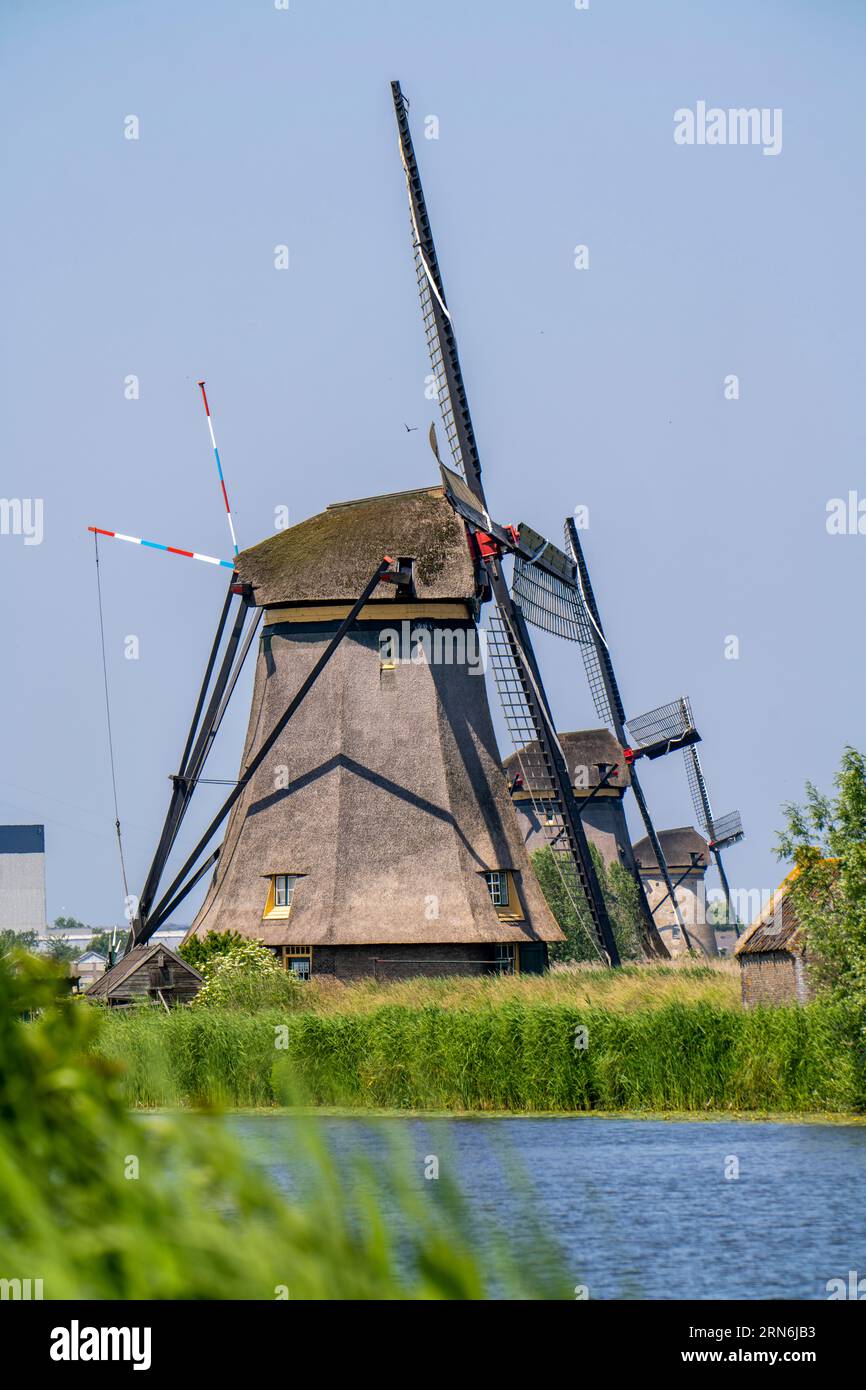 Kinderdijk, 18 windmills that pumped water from the polders in order to use the land, one of the ...
