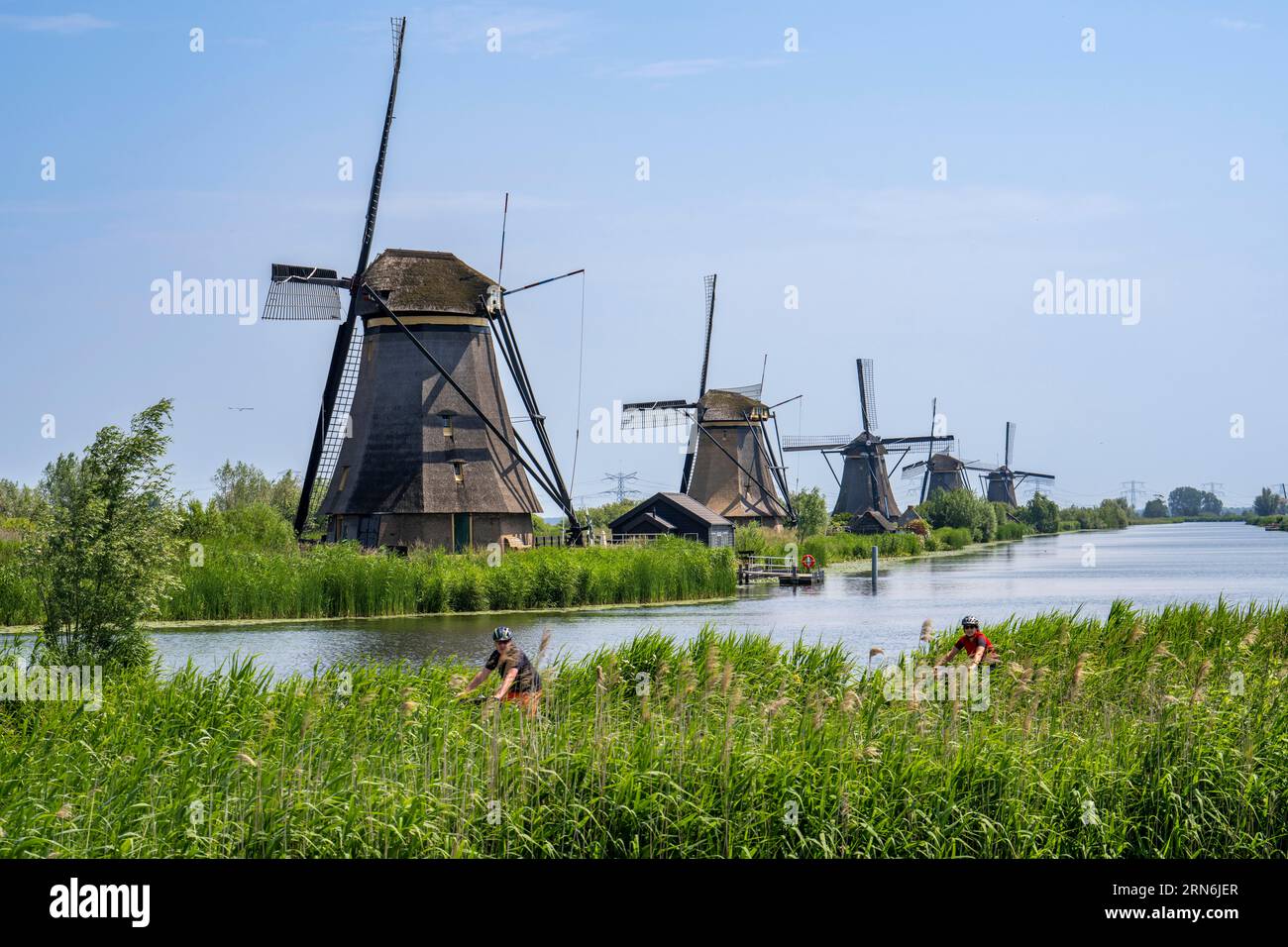 Kinderdijk, 18 windmills that pumped water from the polders in order to use the land, one of the ...