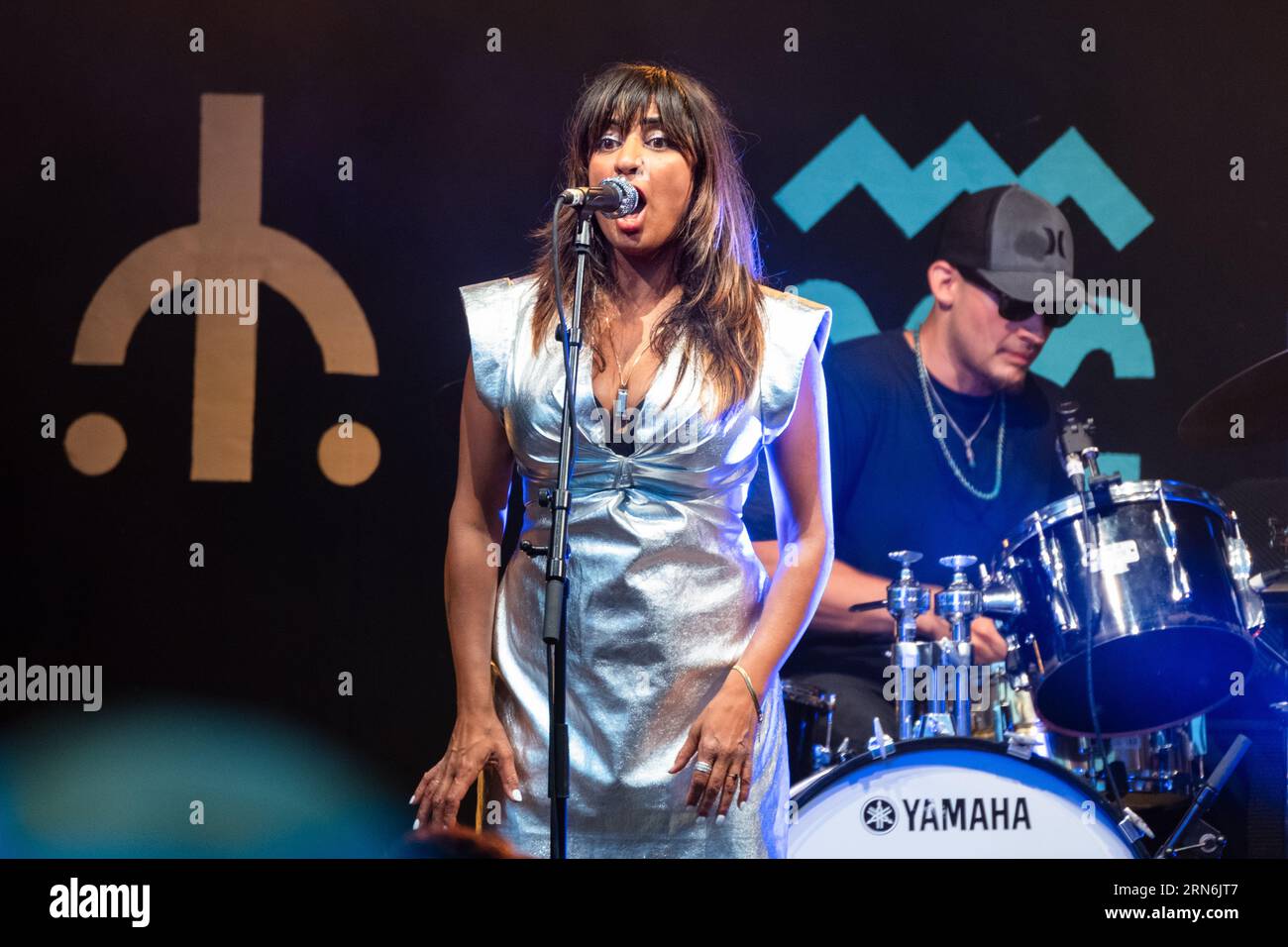Piya Malik of Say She She on the Walled Garden Stage at Green Man ...
