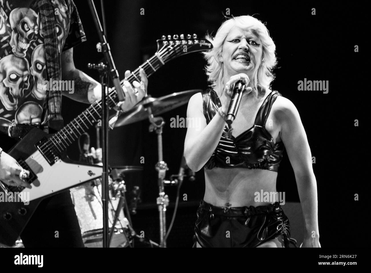 Amy Taylor of Amyl and the Sniffers on the Mountain Stage at Green Man ...