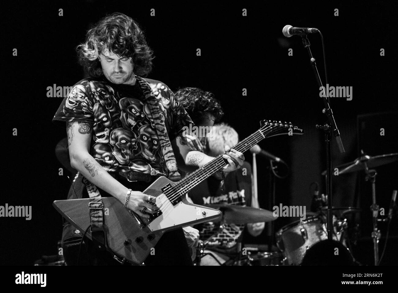 Declan Martens of Amyl and the Sniffers on the Mountain Stage at Green ...