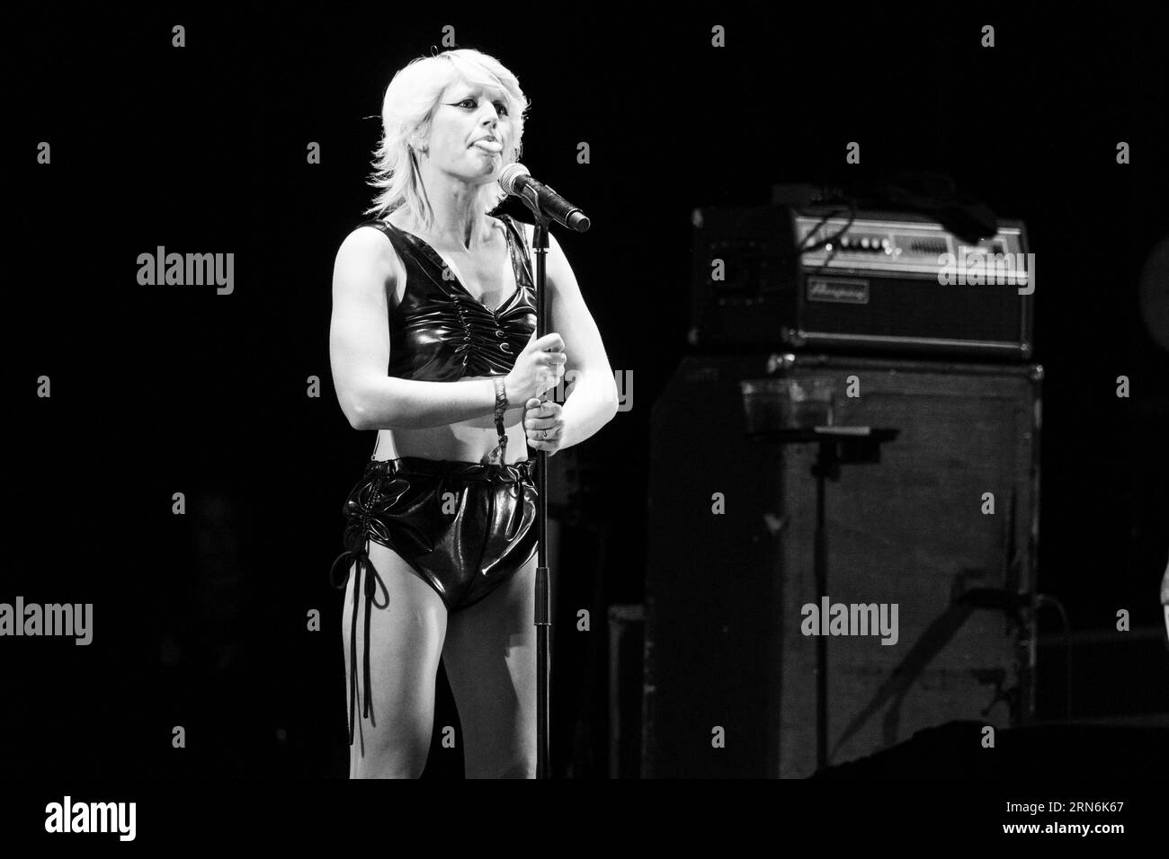 Amy Taylor of Amyl and the Sniffers on the Mountain Stage at Green Man ...