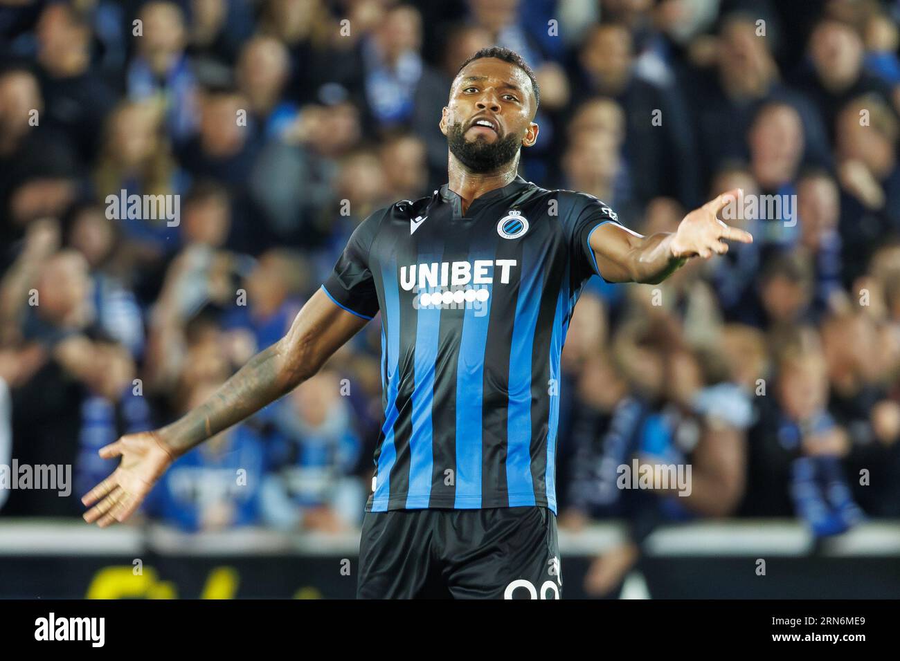 Brugge, Belgium. 31st Aug, 2023. Club's Igor Thiago celebrates after ...