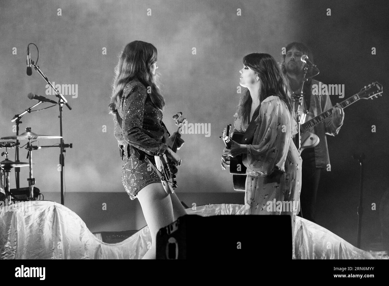 Johanna and Klara Söderberg of First Aid Kit on the Mountain Stage at ...