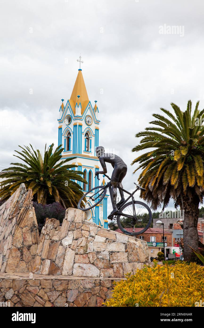 COMBITA, COLOMBIA - AUGUST 2023. Life-size monument in honor of the ...