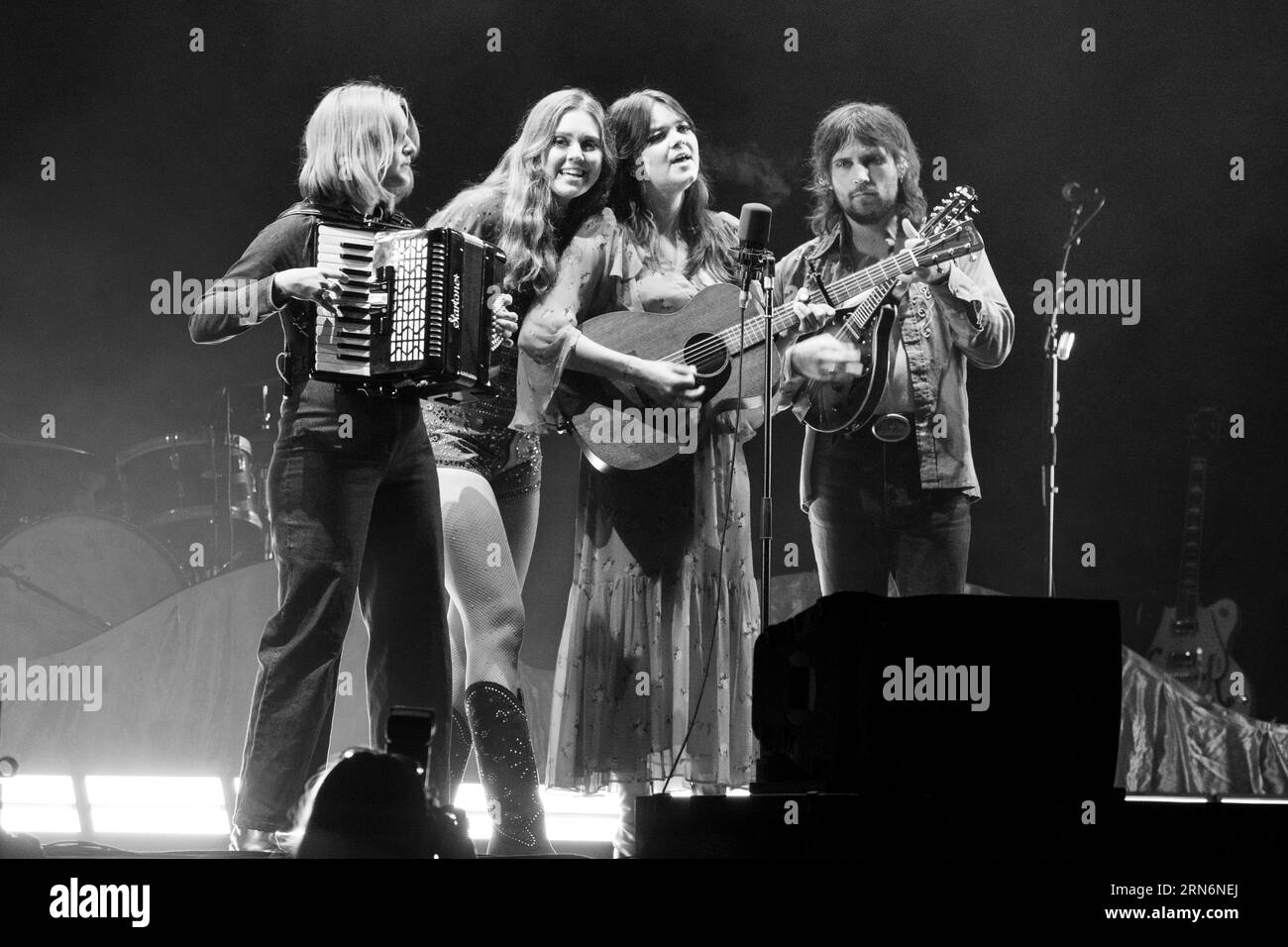 Johanna and Klara Söderberg of First Aid Kit on the Mountain Stage at ...
