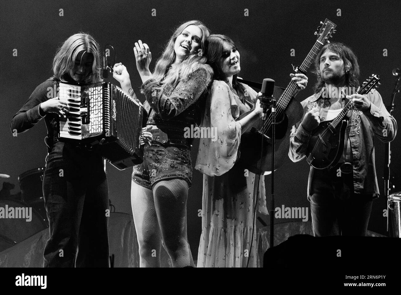 Johanna and Klara Söderberg of First Aid Kit on the Mountain Stage at ...