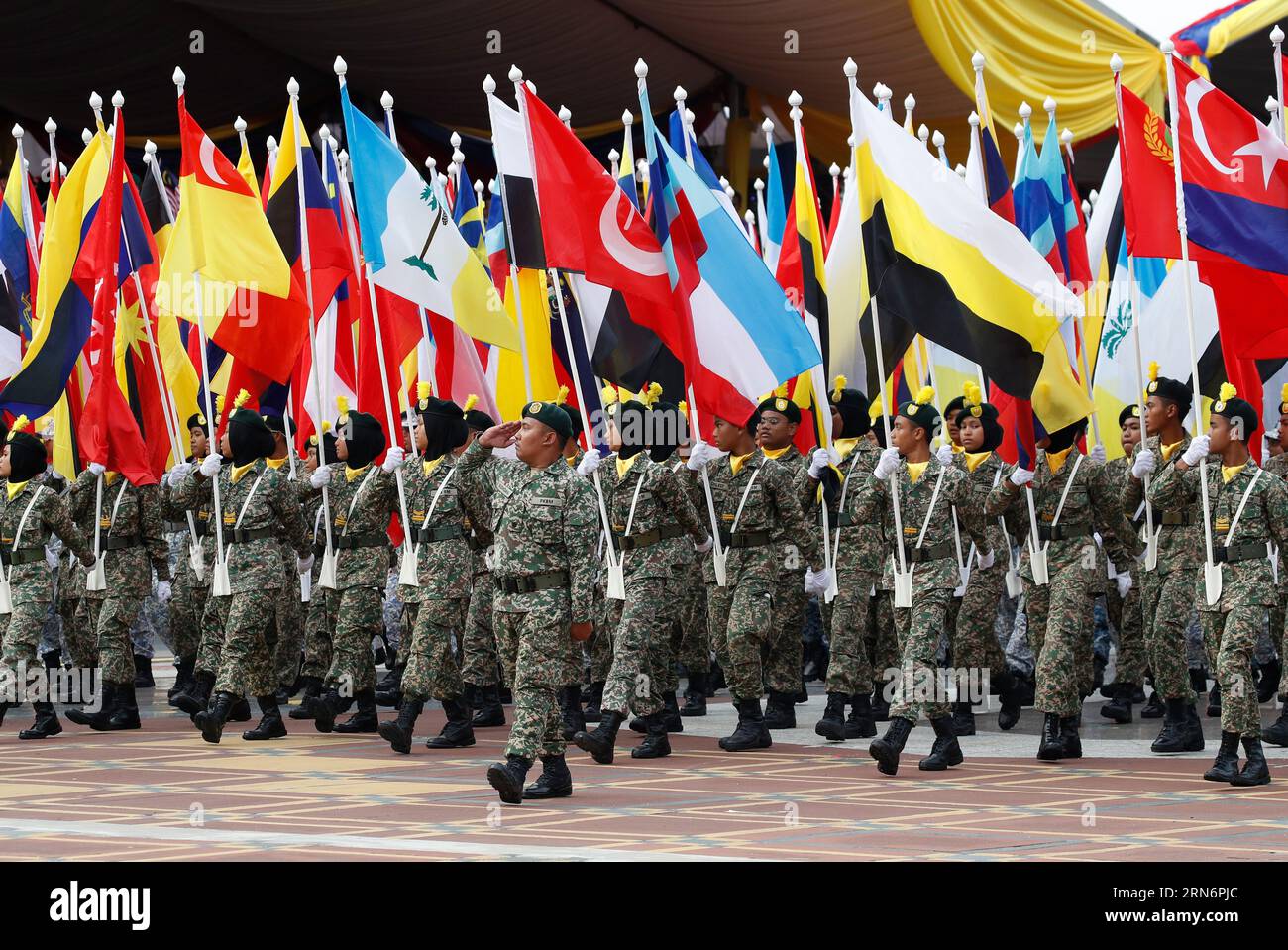 Kuala Lumpur, Malaysia. 31st Aug, 2023. Malaysian military personnel ...