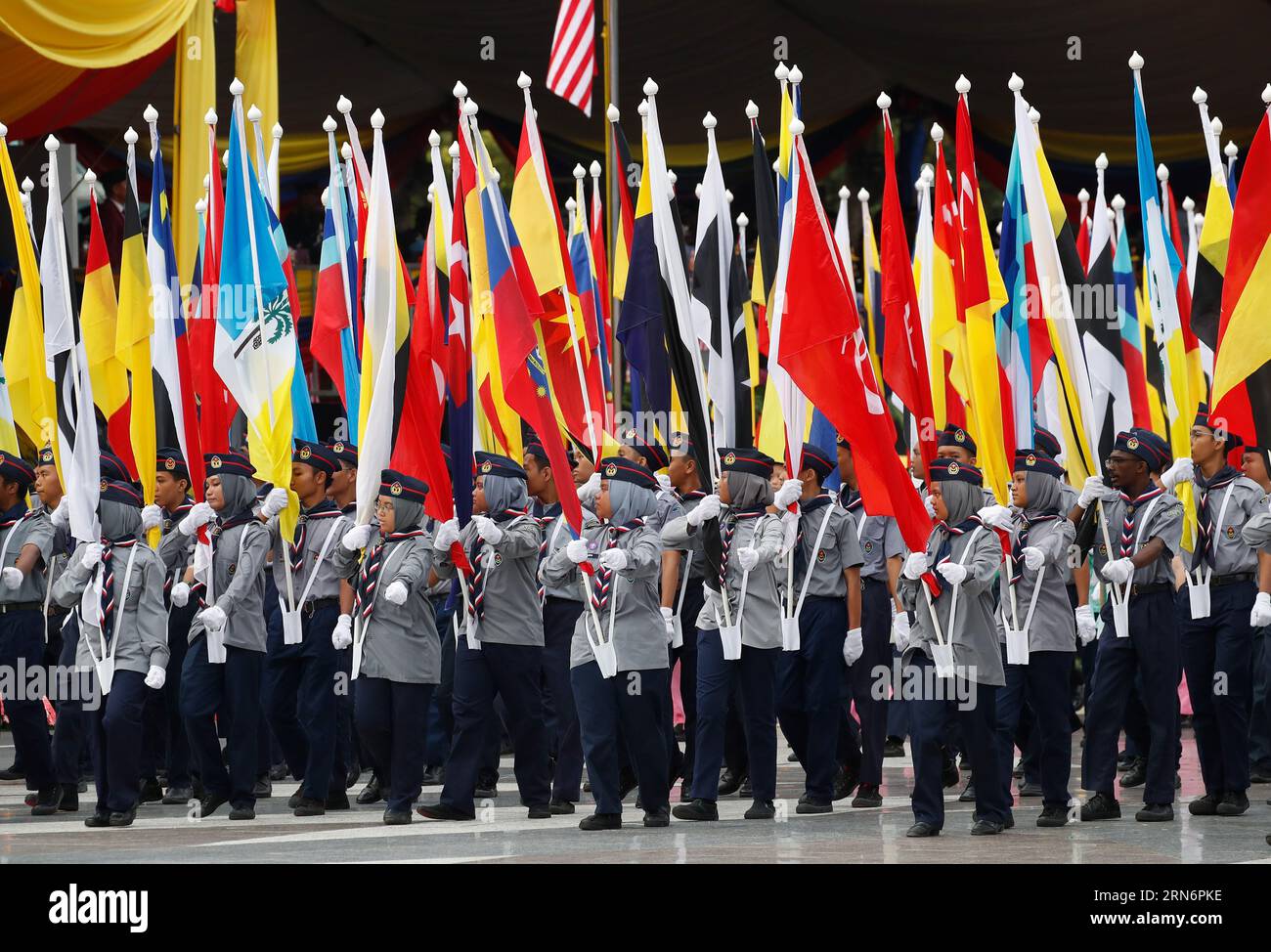 Kuala Lumpur, Malaysia. 31st Aug, 2023. Malaysian students march during ...