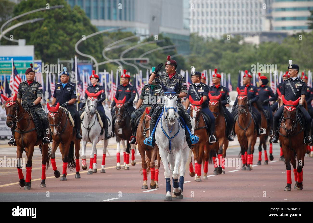 Kuala Lumpur, Malaysia. 31st Aug, 2023. Royal Malaysia Police personnel ...