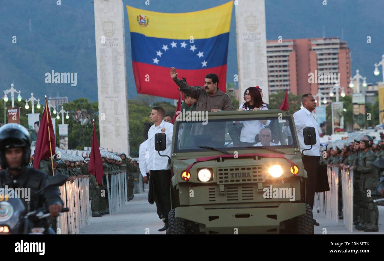 (150805) -- CARACAS, - Image provided by shows Venezuelan President ...