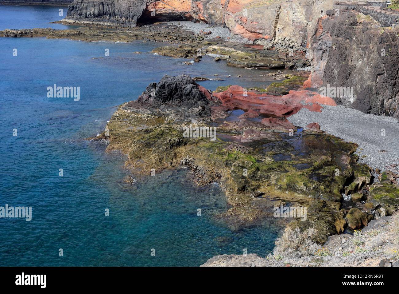 Colourful cliffs at Torre Del Aguila - Castillo De Las Coloradas, Playa ...